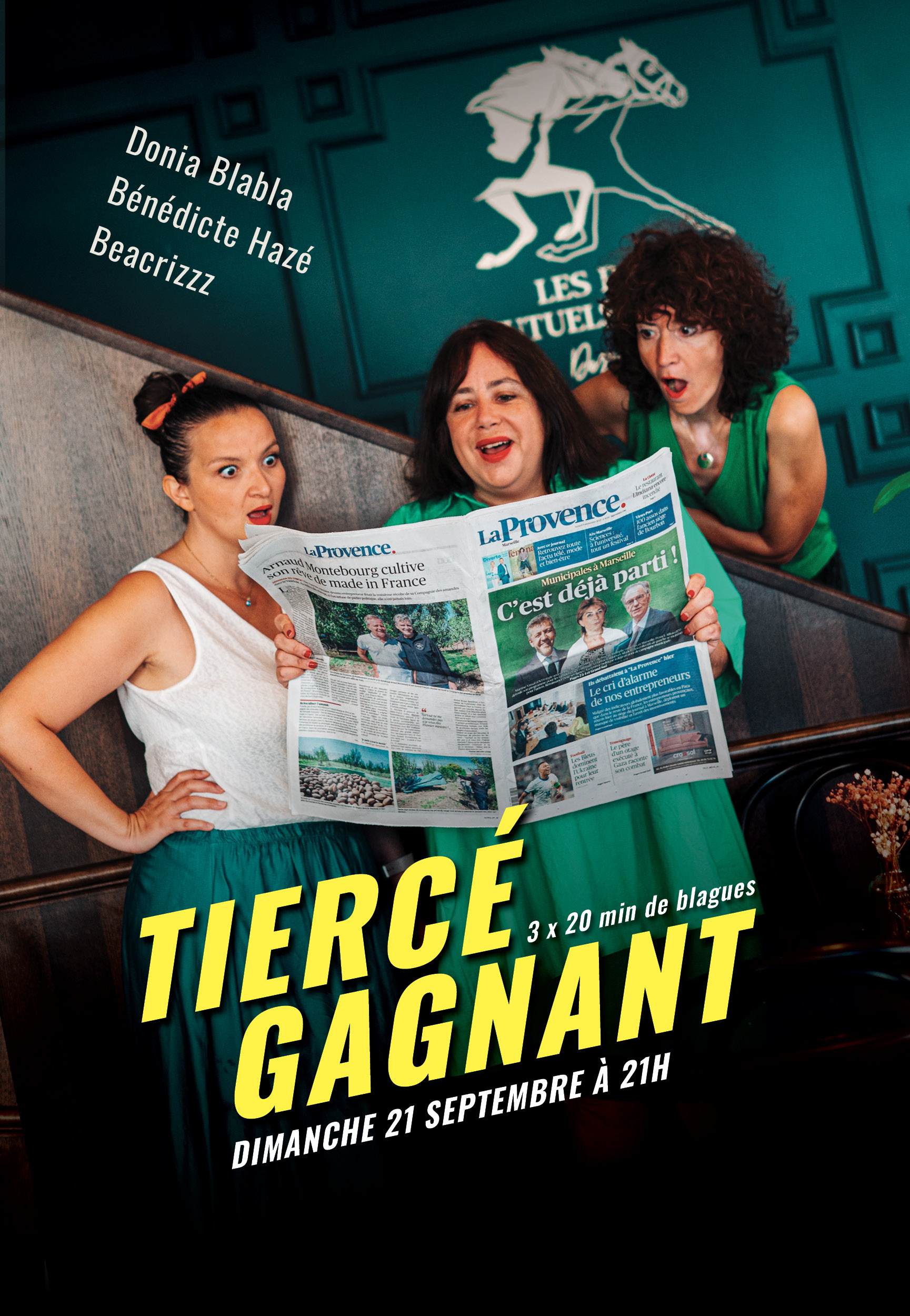 Tiercé gagnant - Humour - Stand Up - Marseille - L'Art Dû - 13006